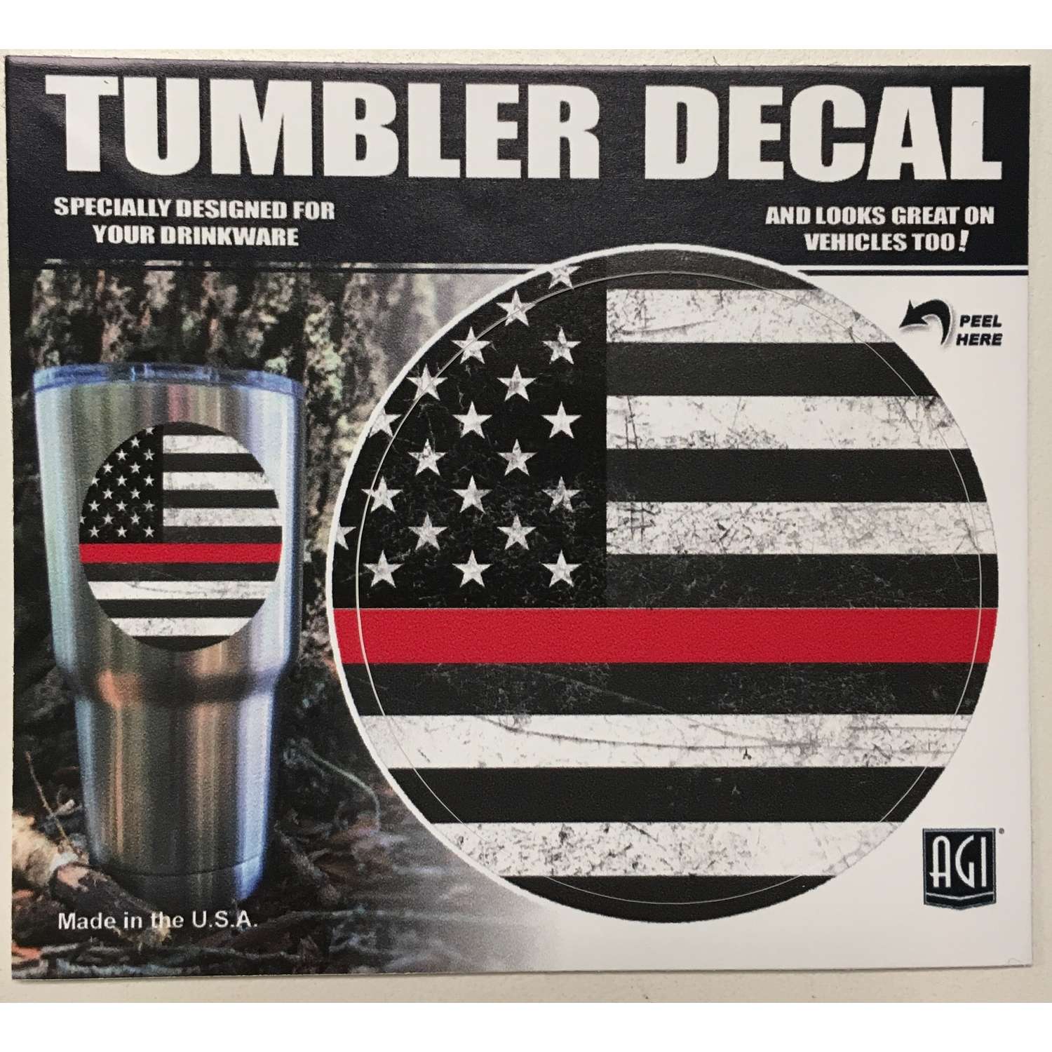 Advanced Graphics Red Line Flag Tumbler Decal Vinyl 1 pk - Ace Hardware