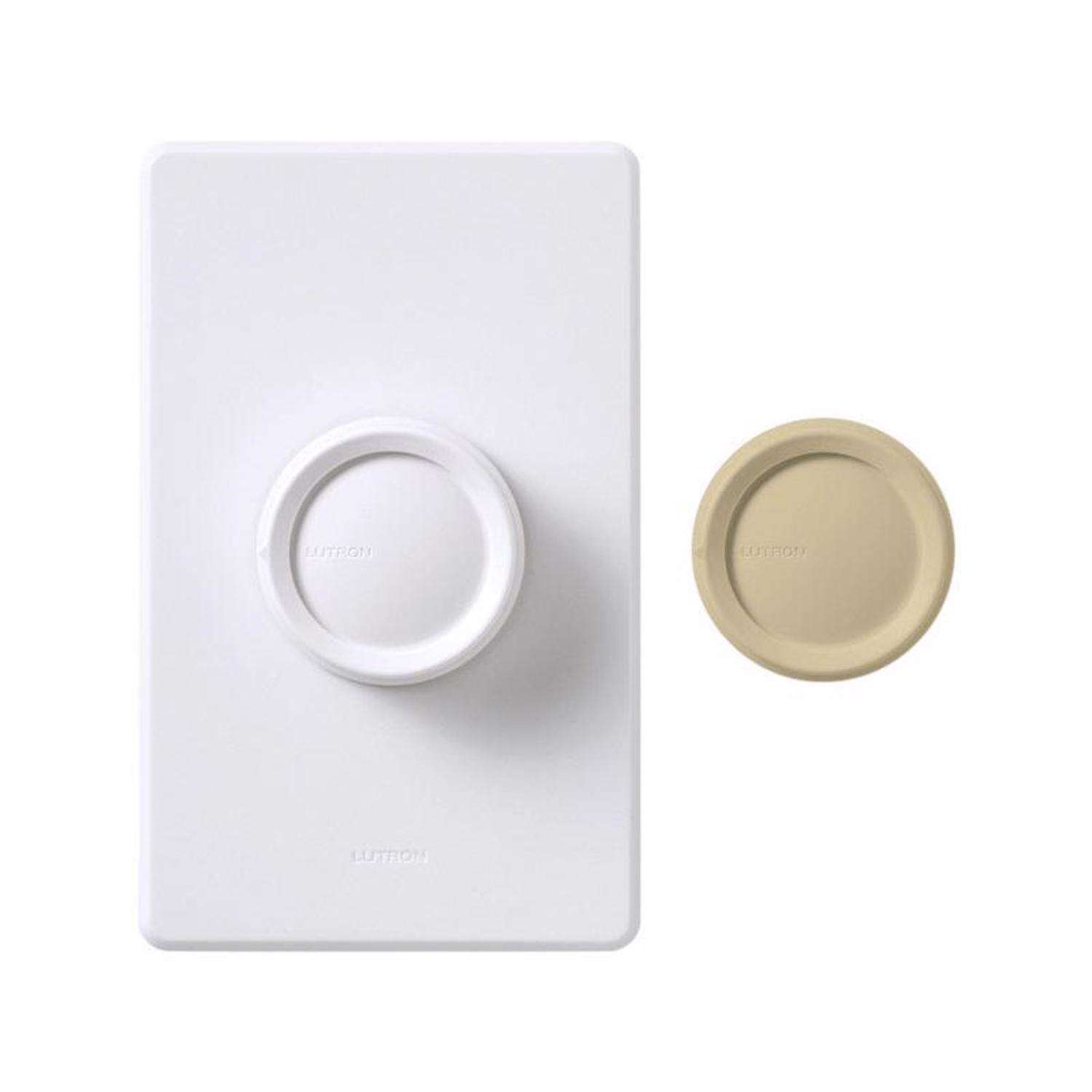 Lutron 5 amps Single Pole Rotary Fan Control Ivory, White 1 pk - Ace ...