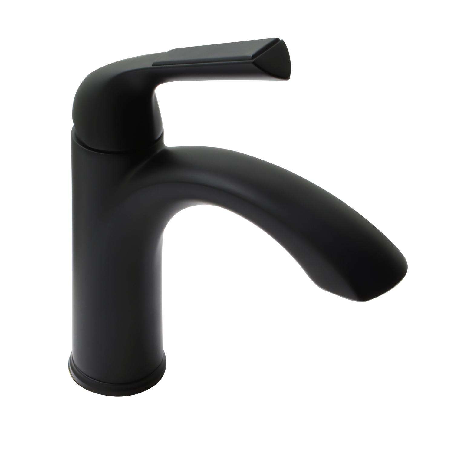 Huntington Brass Joy Matte Black Single-Handle Bathroom Sink Faucet 4 ...