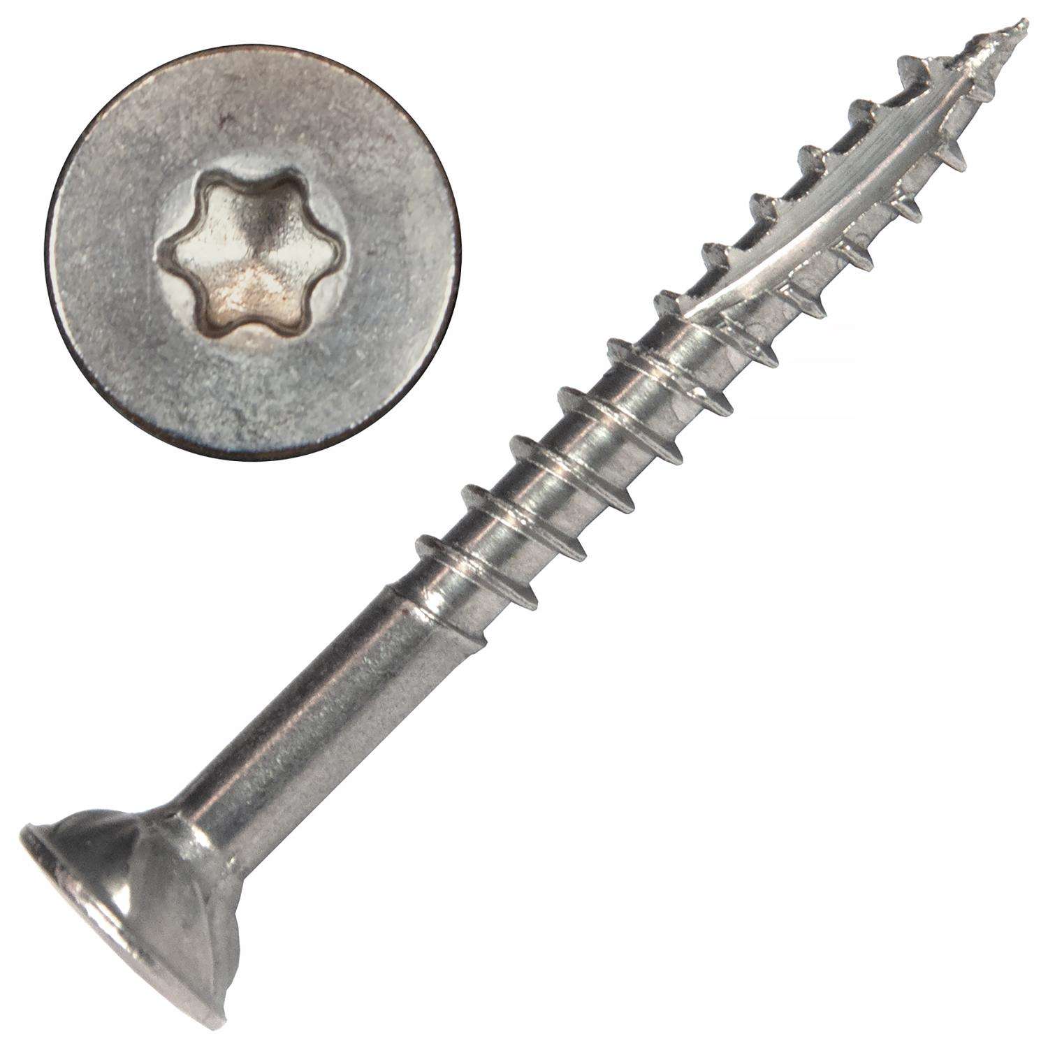 Screw Products AXIS No. 8 X 1-1/2 in. L Star Stainless Steel Coarse ...