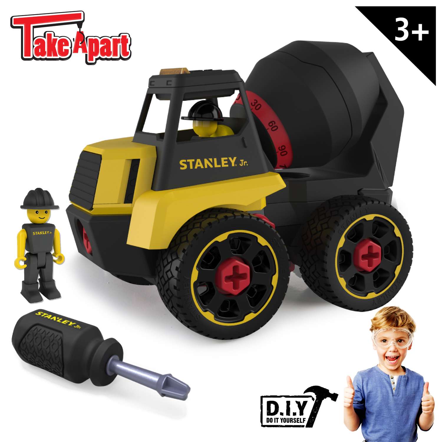 Stanley Jr. Take A Part Cement Truck Toy Plastic Multicolor - Ace Hardware