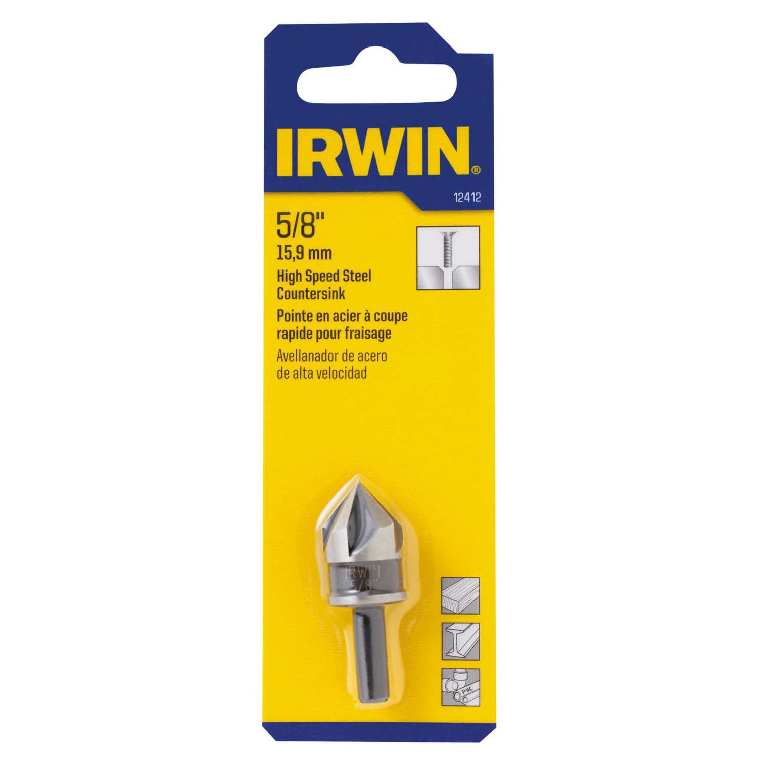 Irwin 5/8 in. D High Speed Steel Countersink 1 pc - Ace Hardware