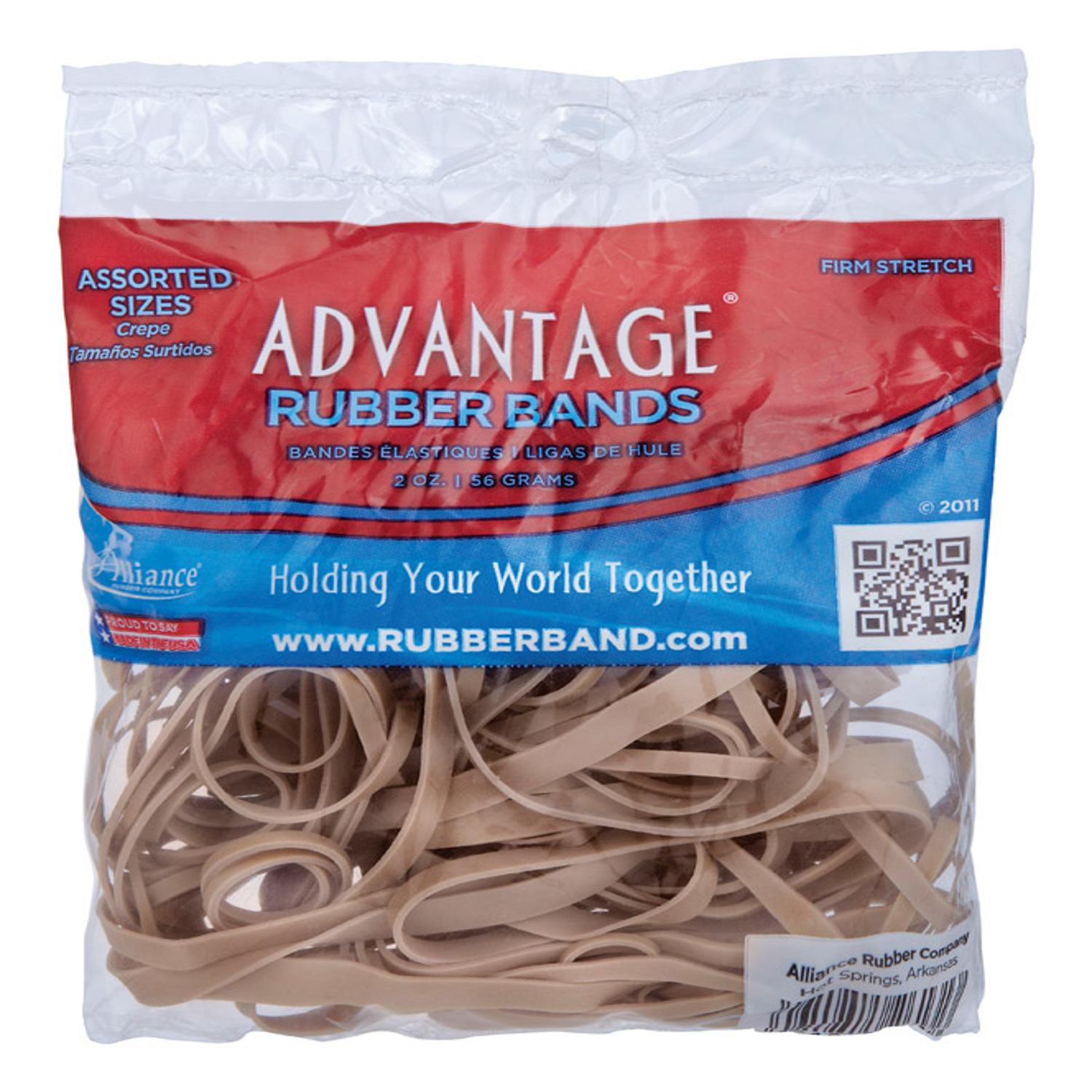 Alliance Rubber Advantage Assorted Sizes Rubber Bands 2 oz Mfr# 2613A ...
