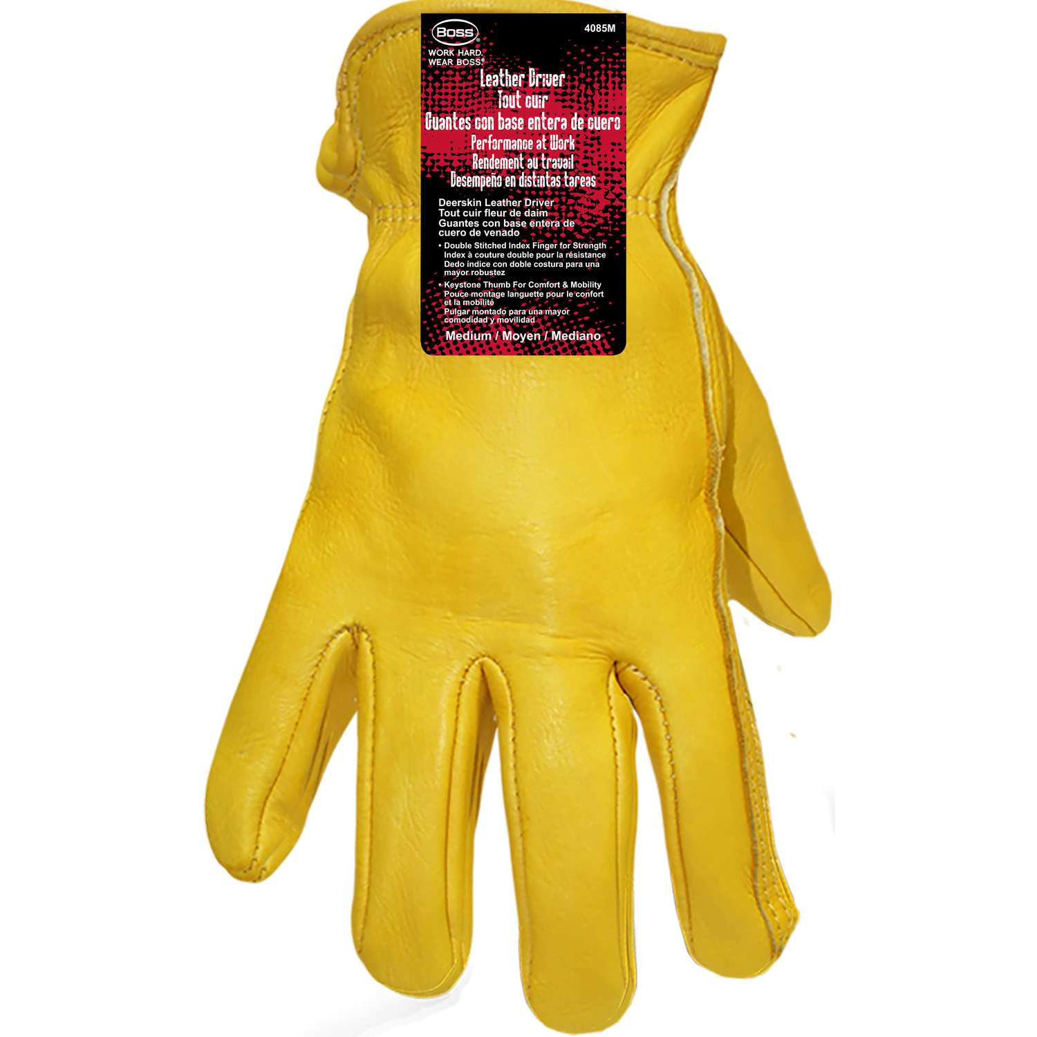 Boss Grain Driver Gloves Gold M 1 pair - Ace Hardware