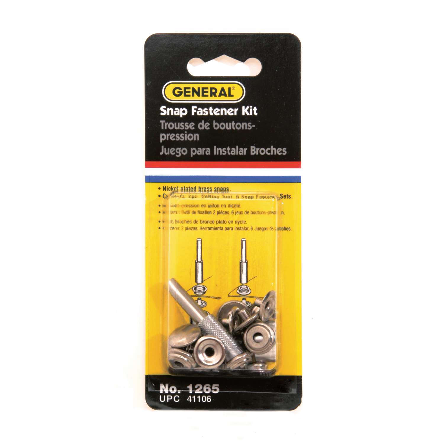General Brass Snap Fastener Kit 1 pk Mfr 1265 Ace Hardware