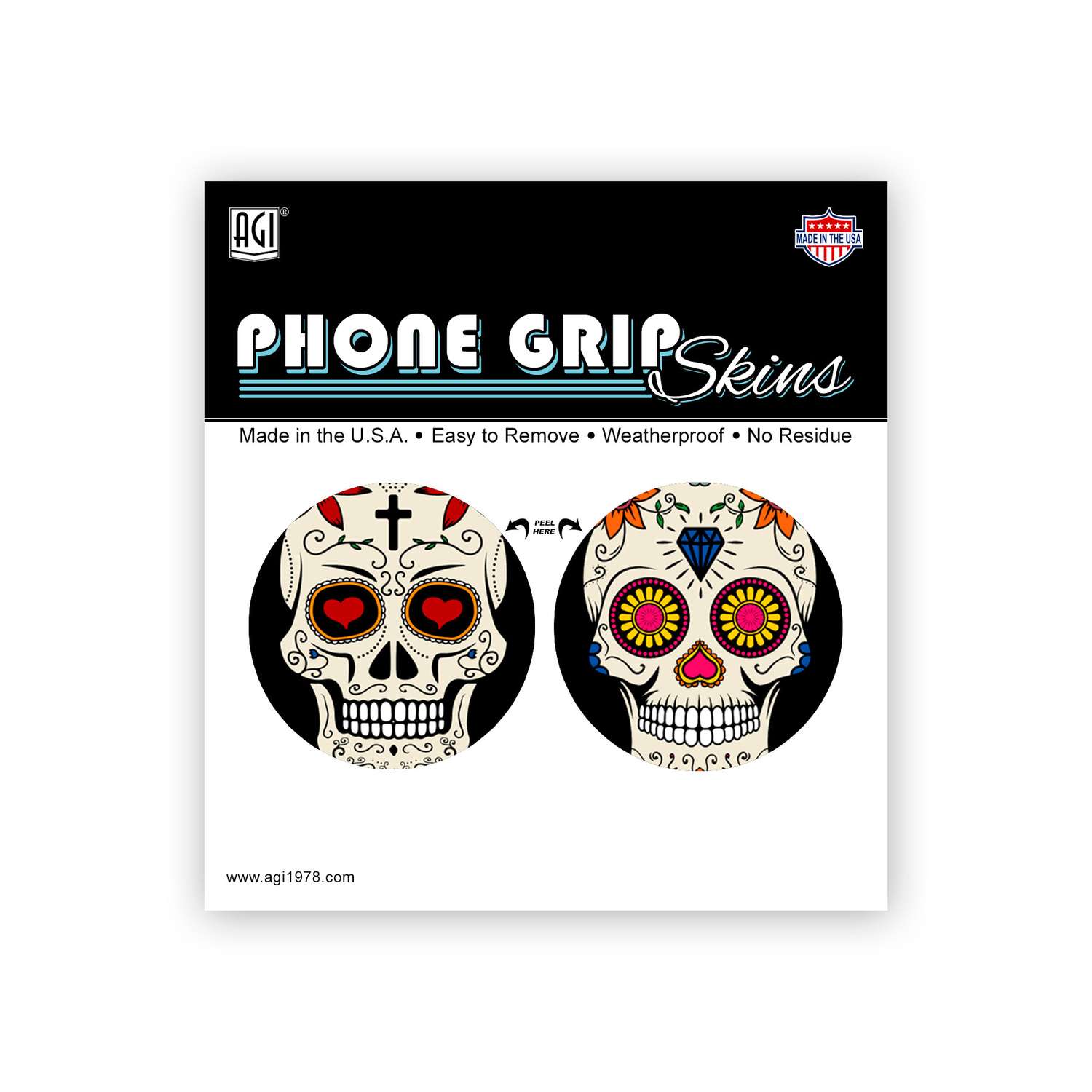 Advanced Graphics Multicolored Sugar Skulls Phone Grip Decal - Ace Hardware