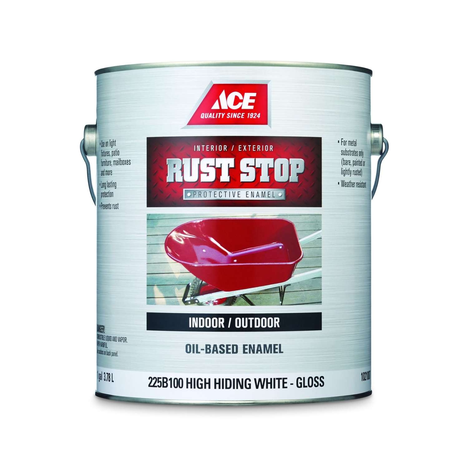 Ace Rust Stop Indoor/Outdoor Gloss High-Hiding White Oil-Based Enamel ...