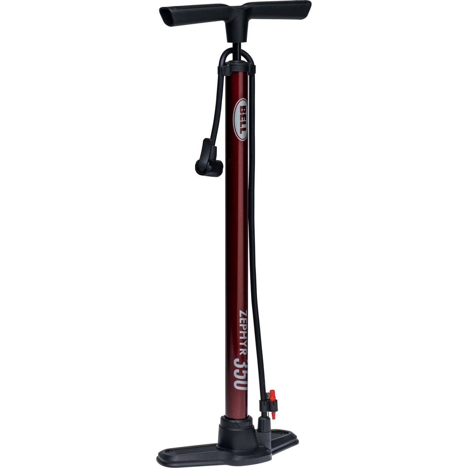 Bell Sports Zephyr 350 Steel Bicycle Floor Pump Maroon - Ace Hardware