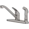 OakBrook Essentials One Handle Brushed Nickel Kitchen Faucet Side ...