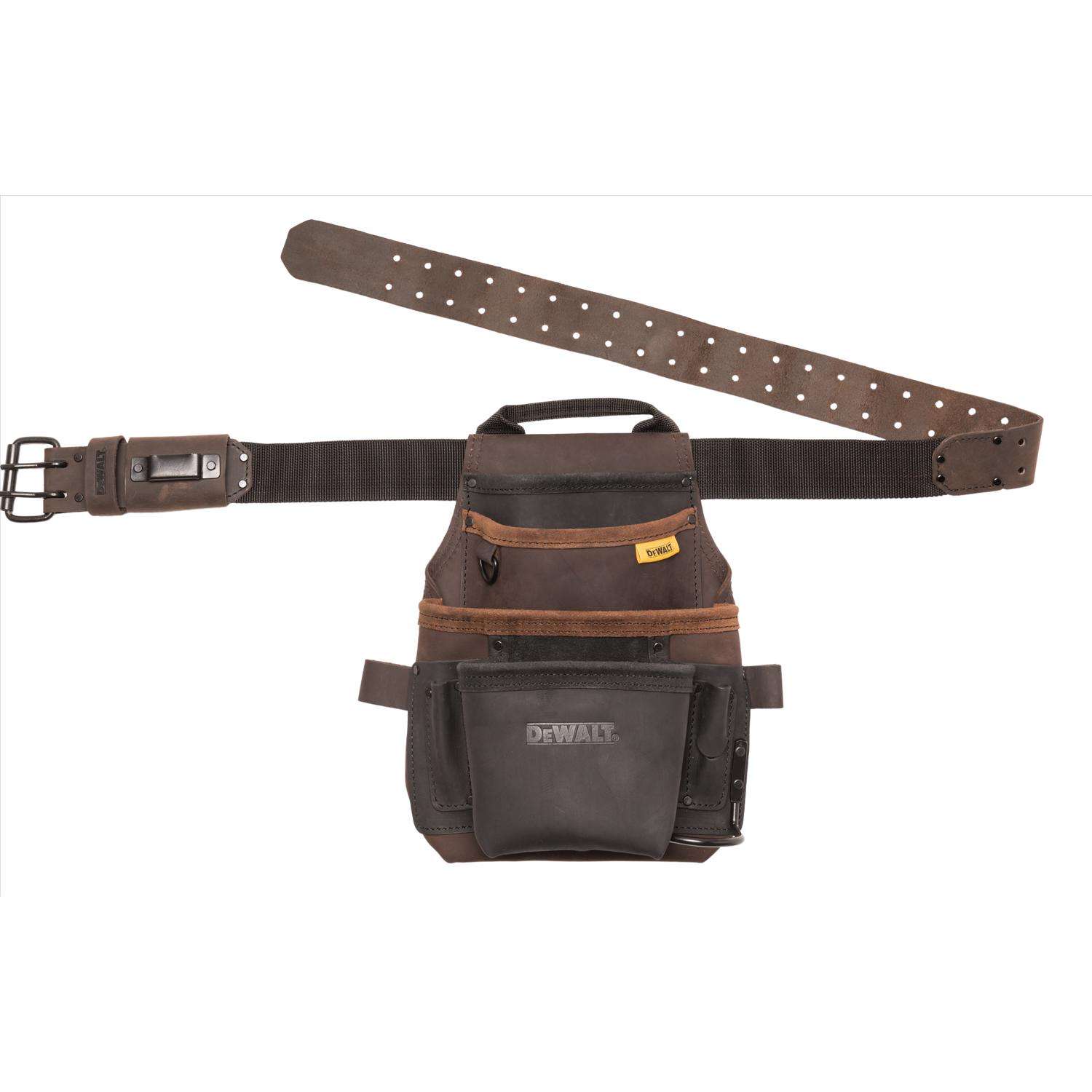 DeWalt 12 pocket Leather Tool Pouch Brown Mfr# DWST550115 - Ace Hardware
