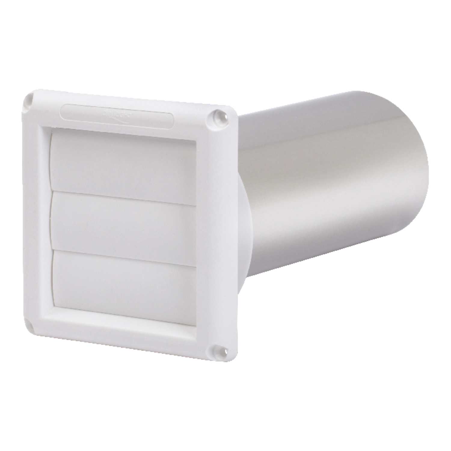 Ace 4 in. W x 6 in. L White Plastic Dryer Vent Hood - Ace Hardware