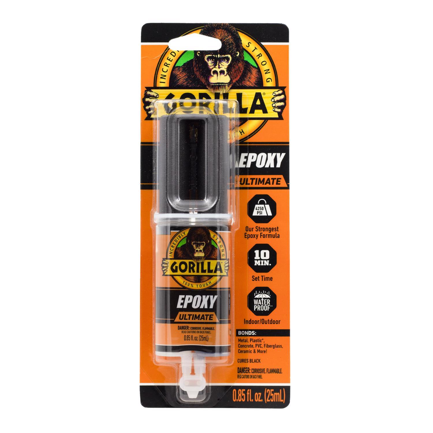 Gorilla Ultra Strength Epoxy Dark Grey Epoxy Syringe 25 ml - Ace Hardware