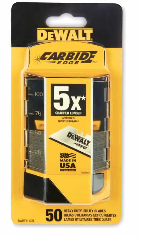 DeWalt Carbide Edge Steel Heavy Duty Replacement Blade 2-1/2 in. L 50 ...