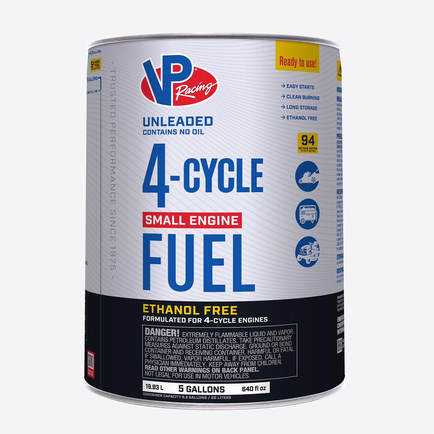 VP Racing Fuels Small Engine Ethanol-Free 4-Cycle Small Engine Fuel 5 ...