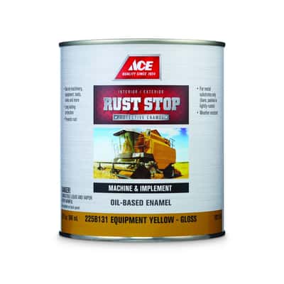 Ace Rust Stop Indoor / Outdoor Gloss Equipment Yellow Oil-Based Enamel ...
