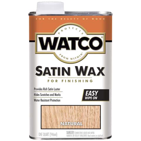 Watco Transparent Satin Wax Oil-Based Finishing Wax 1 qt Mfr# 67041 ...