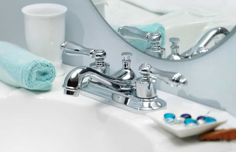 OakBrook Essentials Chrome Two Handle Lavatory Pop-Up Faucet 4 in ...