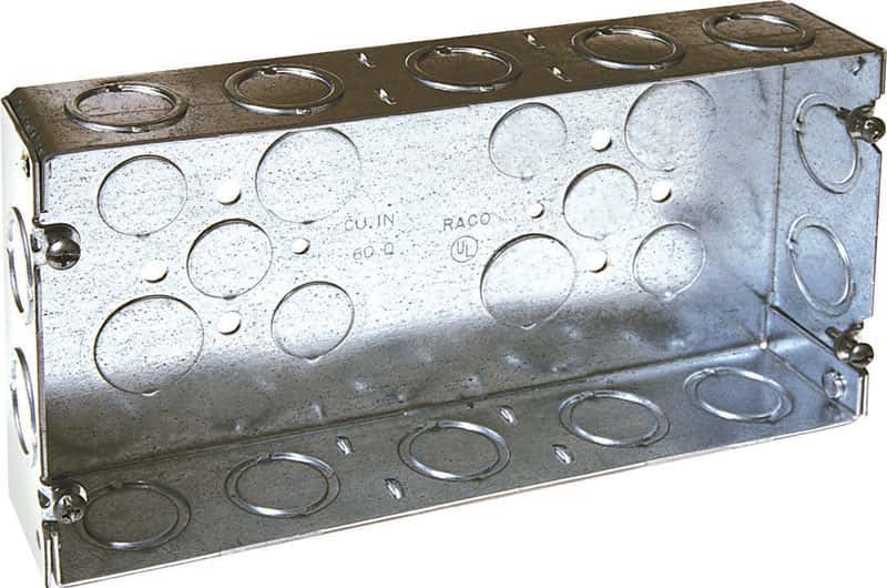 Raco 60 cu in Rectangle Steel 3 gang Electrical Box Gray Mfr# 952 - Ace ...