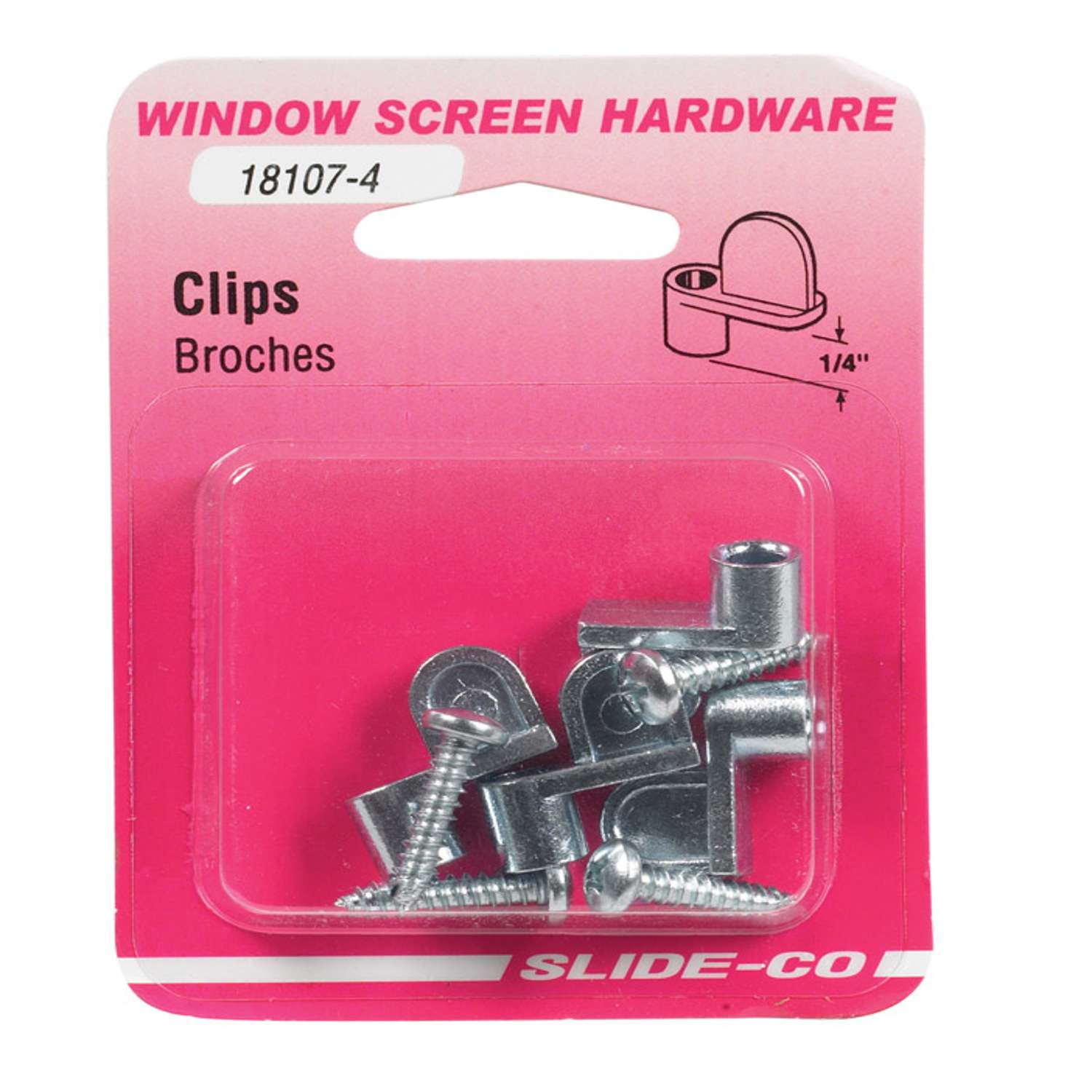 Prime-Line Zinc-Plated Silver Die Cast Screen Clip 4 pk - Ace Hardware