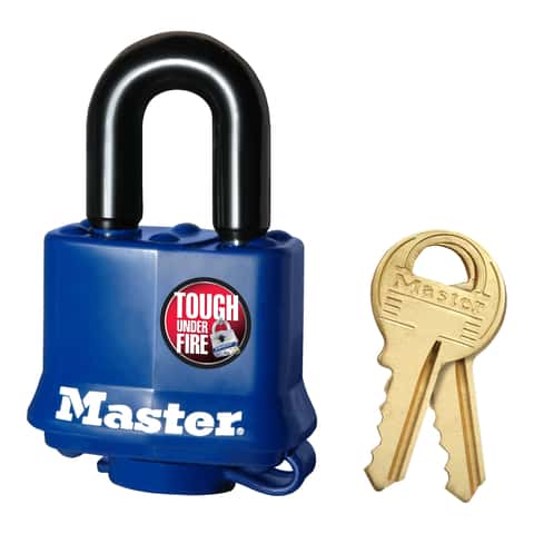 Master Lock 312KA 1-9/16 in. W Laminated Steel 4-Pin Cylinder Covered ...