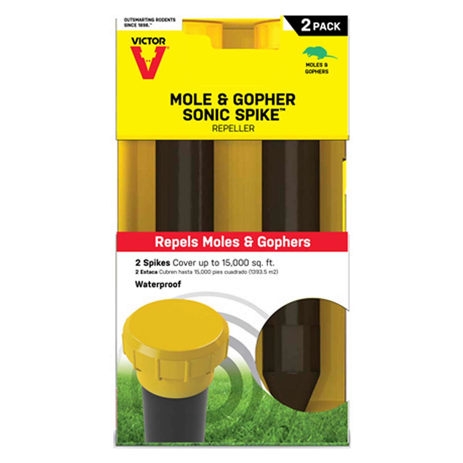 Victor Sonic Spike Repeller For Gophers and Moles 2 pk - Ace Hardware