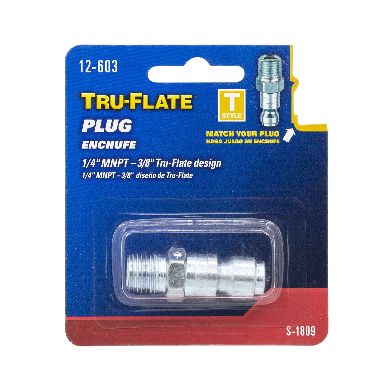 Tru-Flate Steel Air Plug 1/4 in. Male 1 pc - Ace Hardware