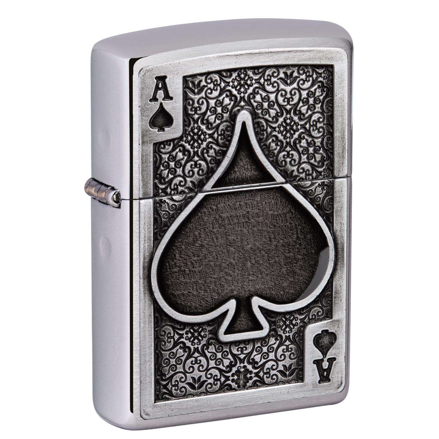 Zippo Silver Ace of Spades Lighter 1 pk - Ace Hardware