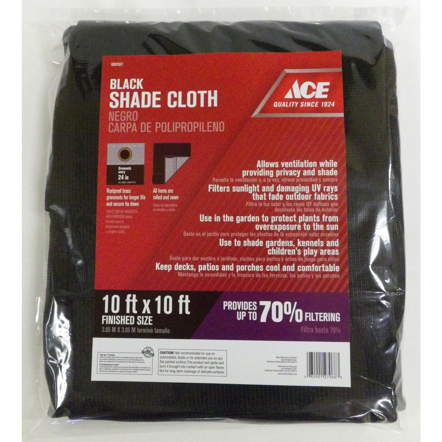 Ace Polypropylene Shade Cloth 10 ft. W X 10 ft. L Mfr# AK-SC1010BL-B ...