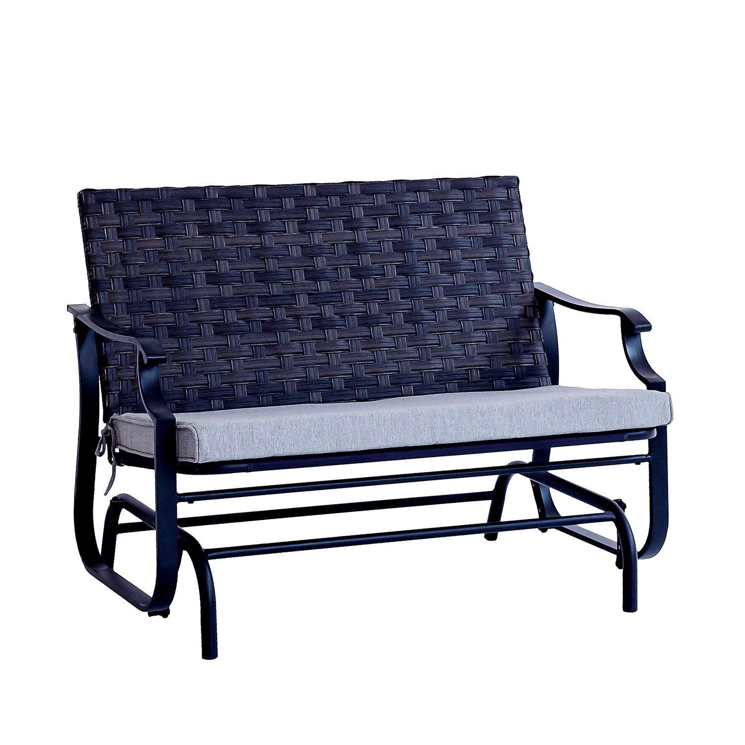 Living Accents Brown Steel Frame Bench Glider - Ace Hardware