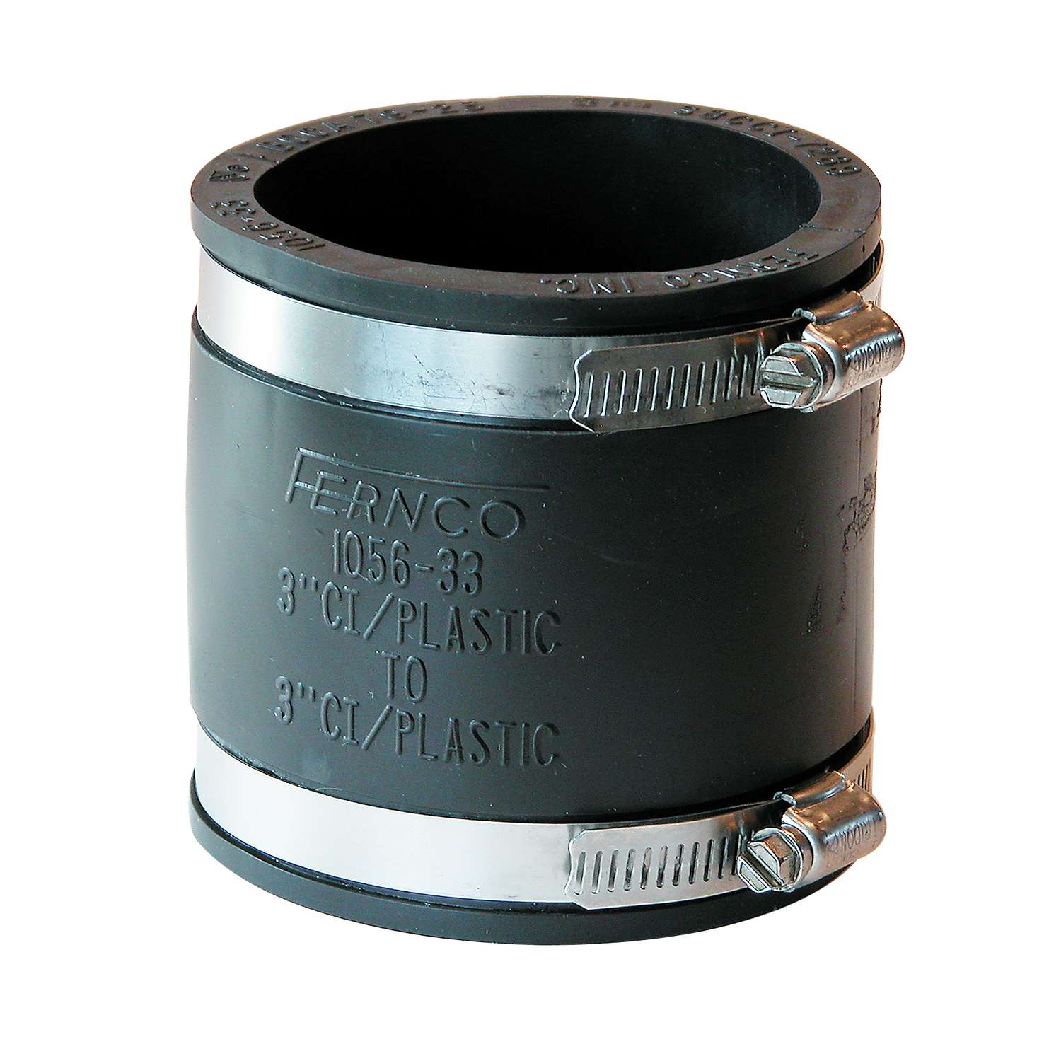 Fernco Schedule 40 3 in. Hub x 3 in. Dia. Hub PVC Flexible Coupling ...