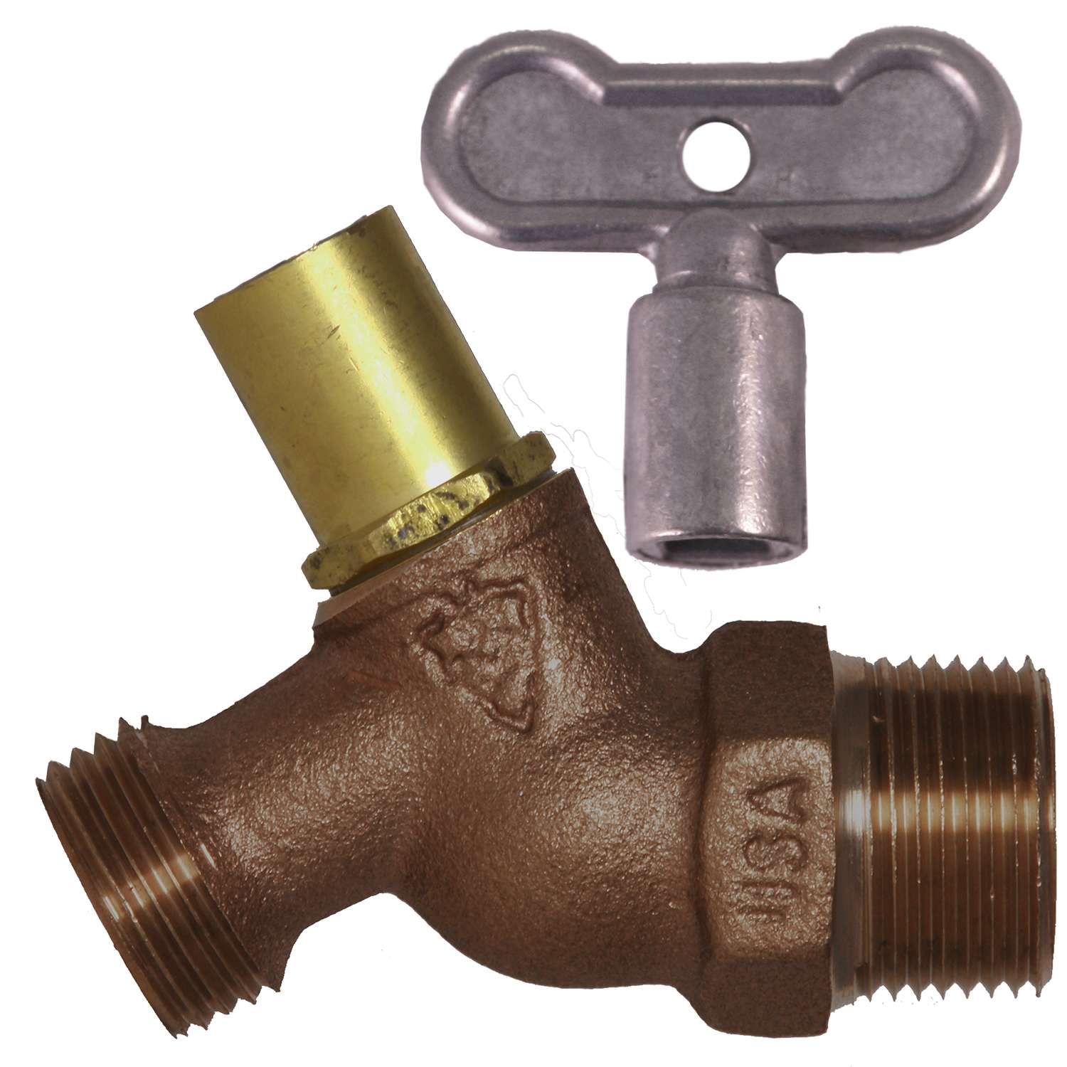 Arrowhead 3/4 in. MIP X 3/4 in. MHT Brass No-Kink Hose Bibb - Ace Hardware