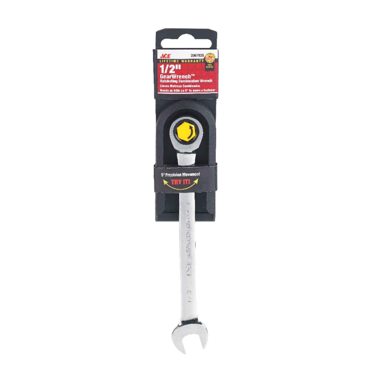 Ace Pro Series GearWrench 1/2 in. X 1/2 in. SAE Combination Wrench 7.0 ...