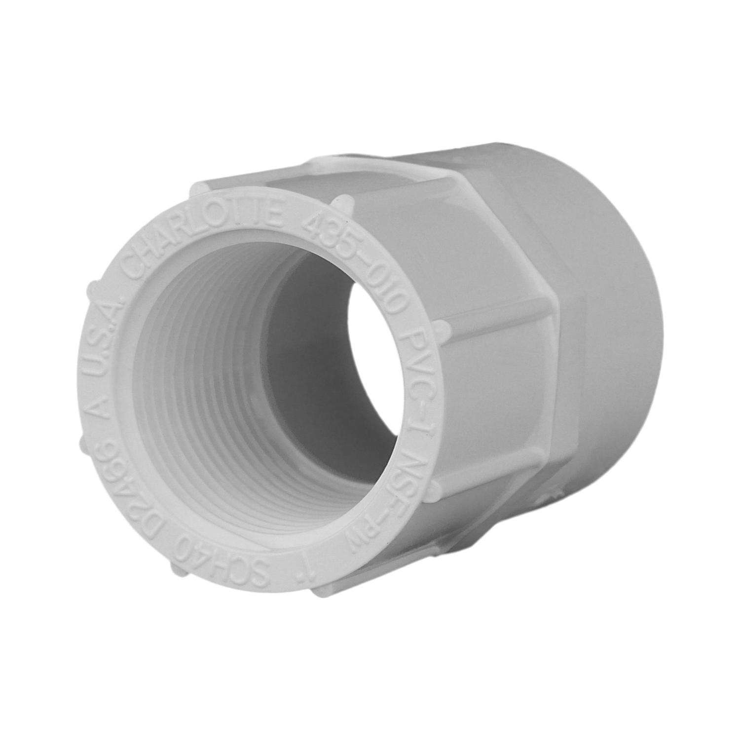 Charlotte Pipe Schedule 40 1 in. Slip X 1 in. D FPT PVC Pipe Adapter 1 ...