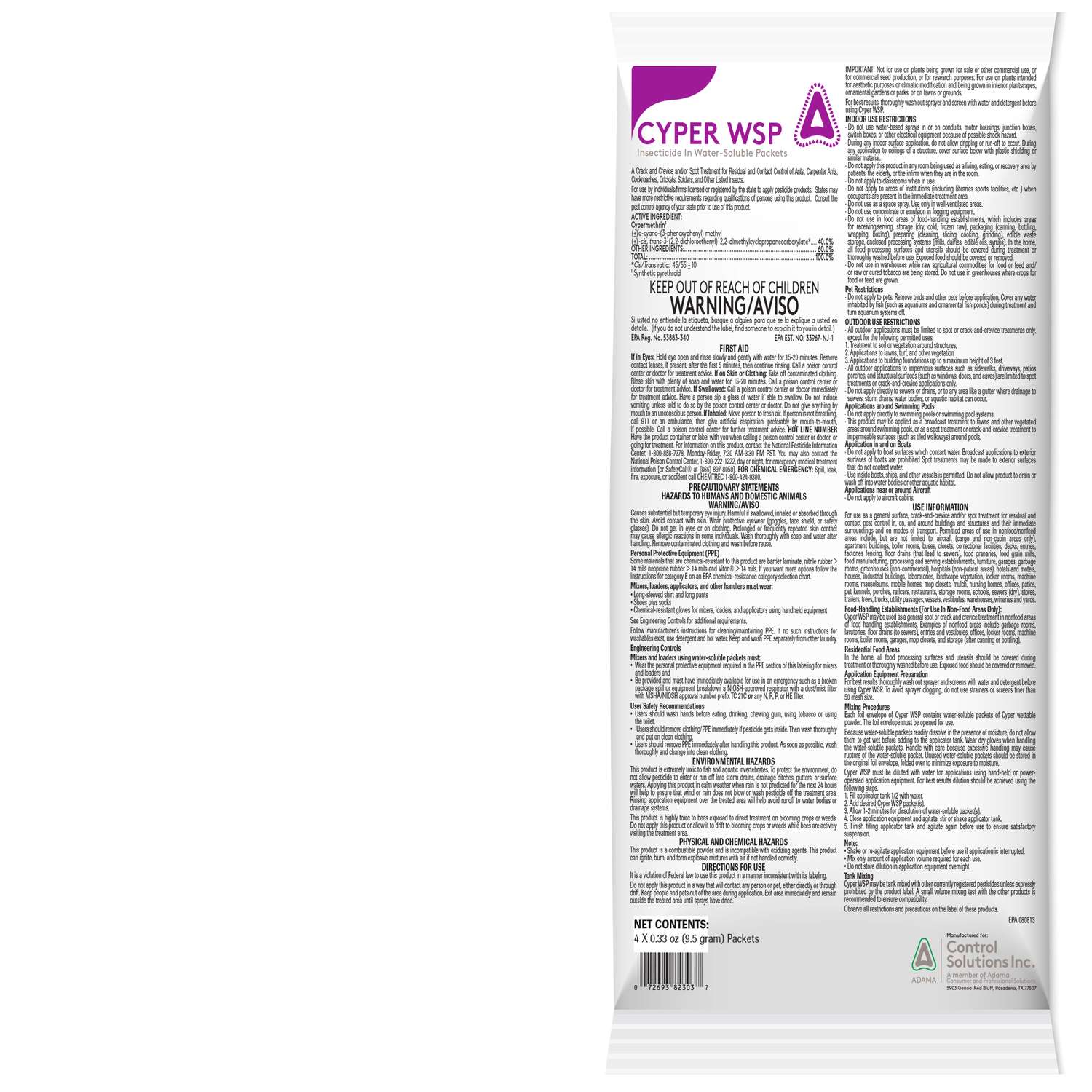 Martin's Cyper WSP Insect Killer Powder 4 x 9.5 gm - Ace Hardware