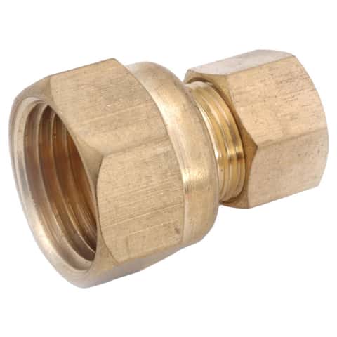 Anderson Metals 1/4 in. Compression in. X 1/4 in. D FIP Brass Compression Connector - Ace Hardware