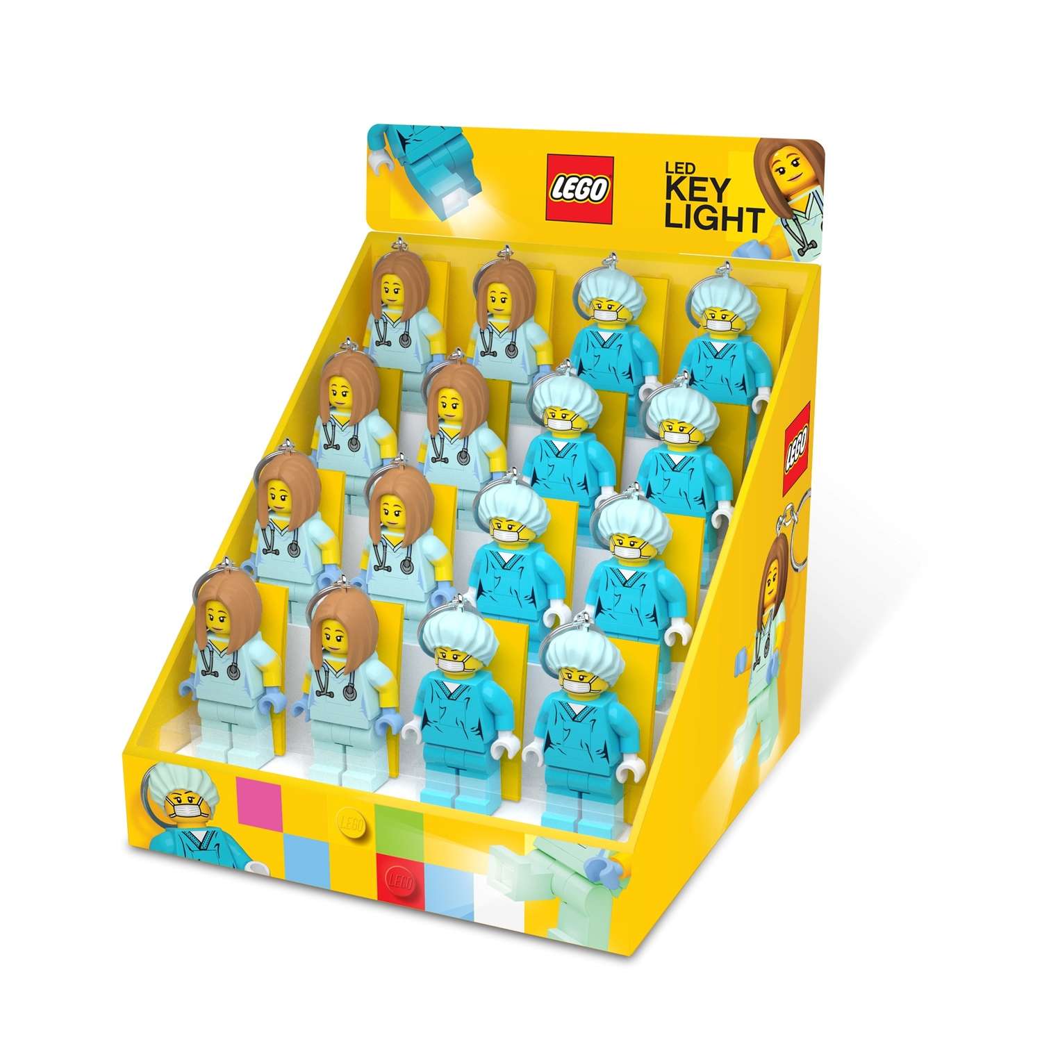 Lego Iconic Nurse & Surgeon 2 in. D Plastic Blue/Yellow Loop Keychain w ...