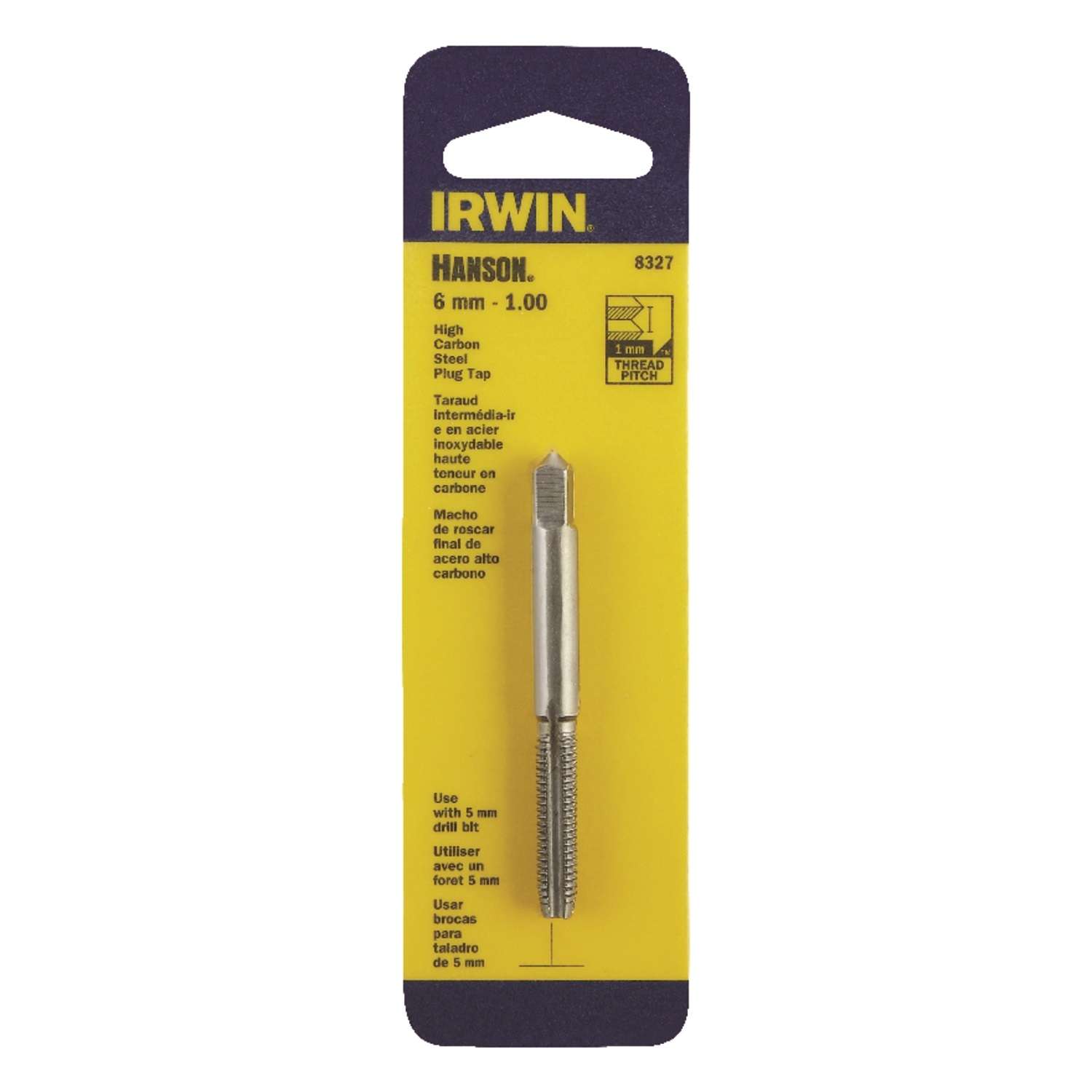 Irwin Hanson High Carbon Steel Metric Plug Tap 6 - 1.00 mm 1 pc - Ace ...