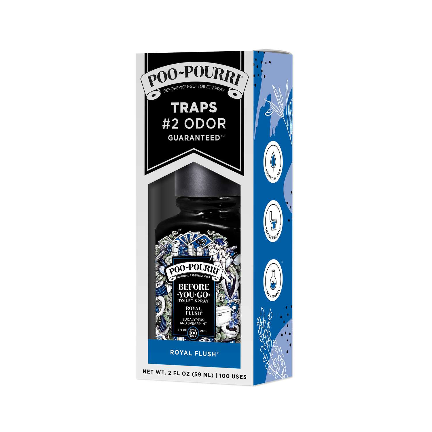 Poo-Pourri Royal Flush Eucalyptus and Spearmint Scent Odor Control ...