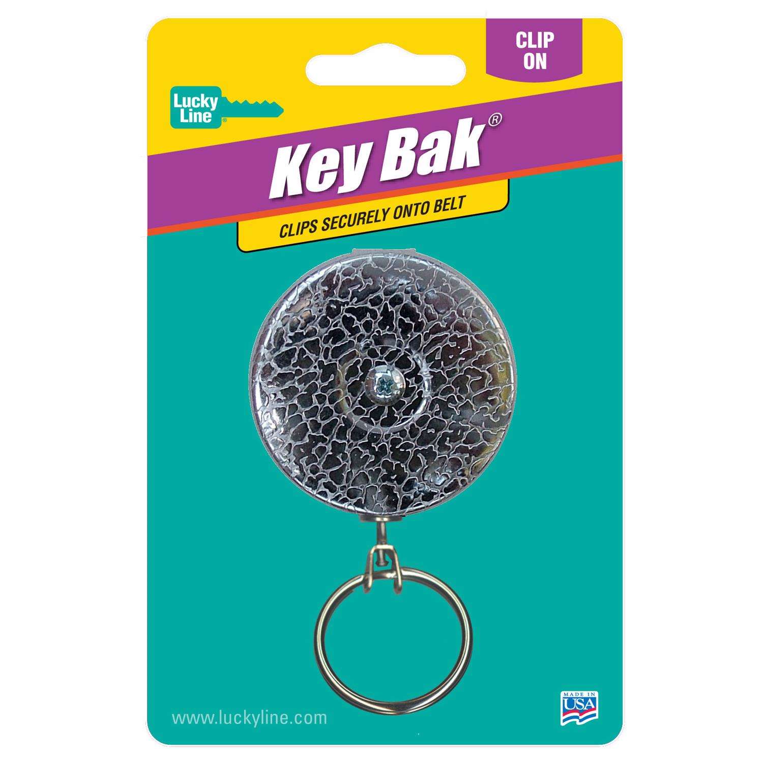 Lucky Line Key Bak 2 in. D Chrome/Metal Silver Split Key Reel - Ace ...