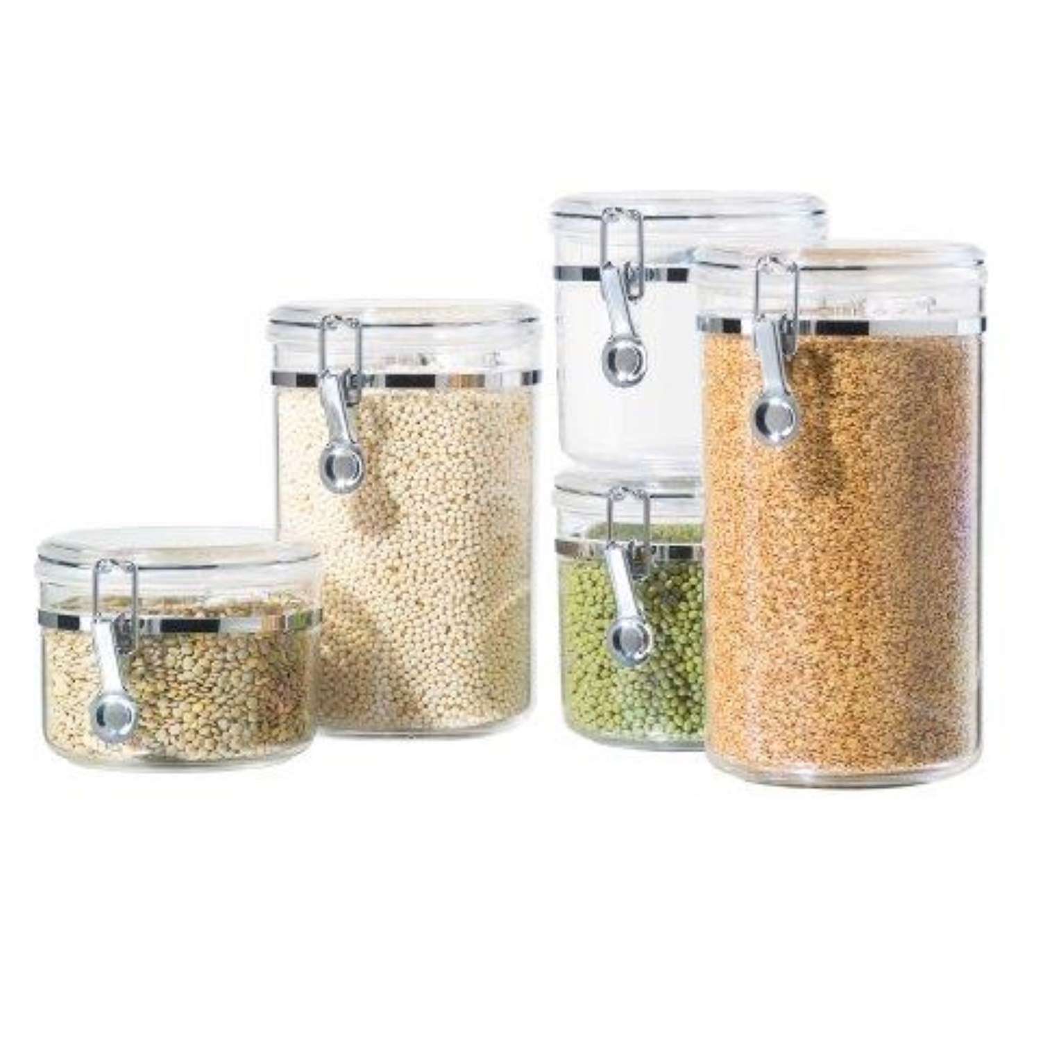 Oggi Clear Canister Set 5 pk - Ace Hardware
