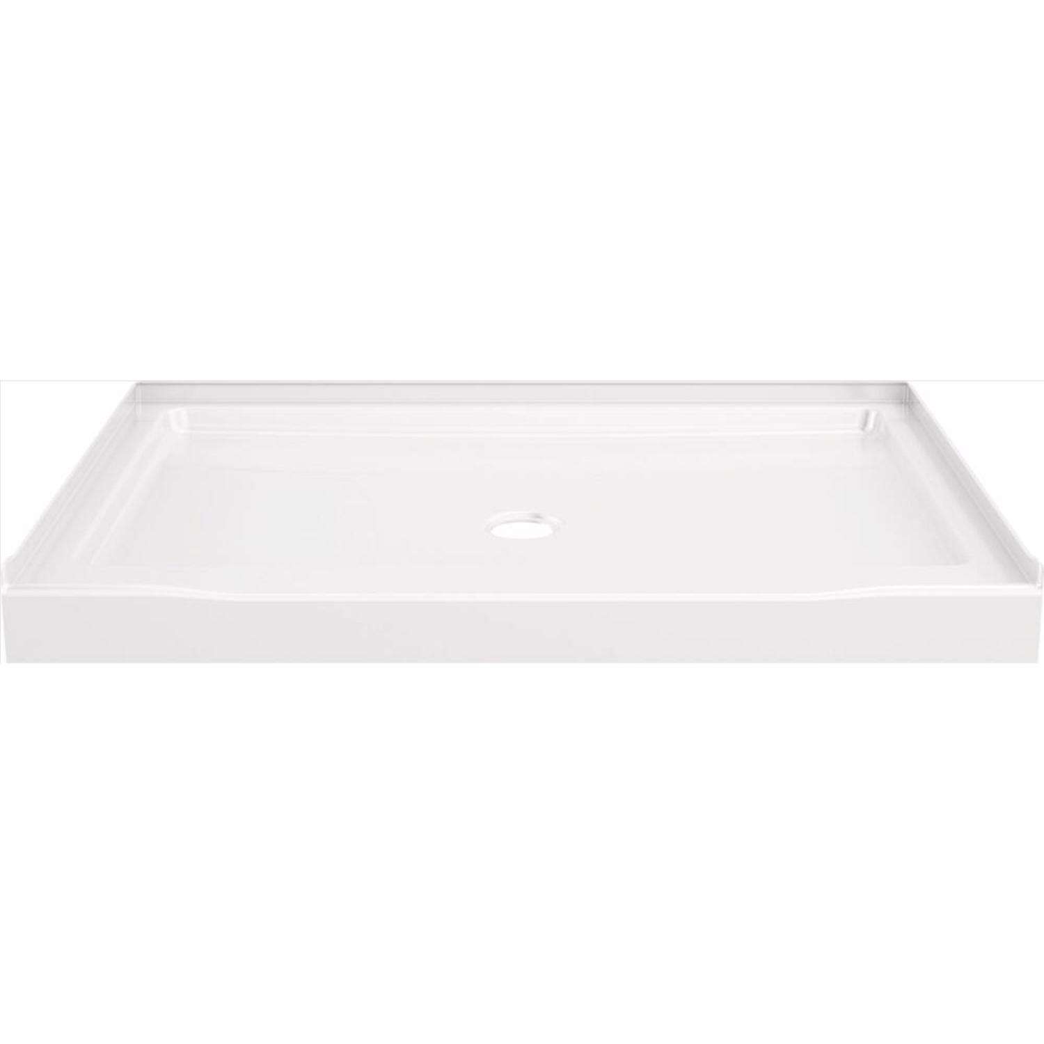 Delta Classic 500 4-7/8 in. H X 34 in. W X 48 in. L White Shower Base ...