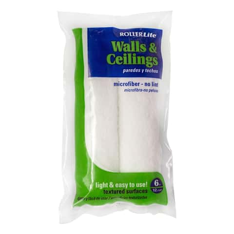 RollerLite Microfiber 6 in. W X 1/2 in. Mini Paint Roller Cover Refill ...