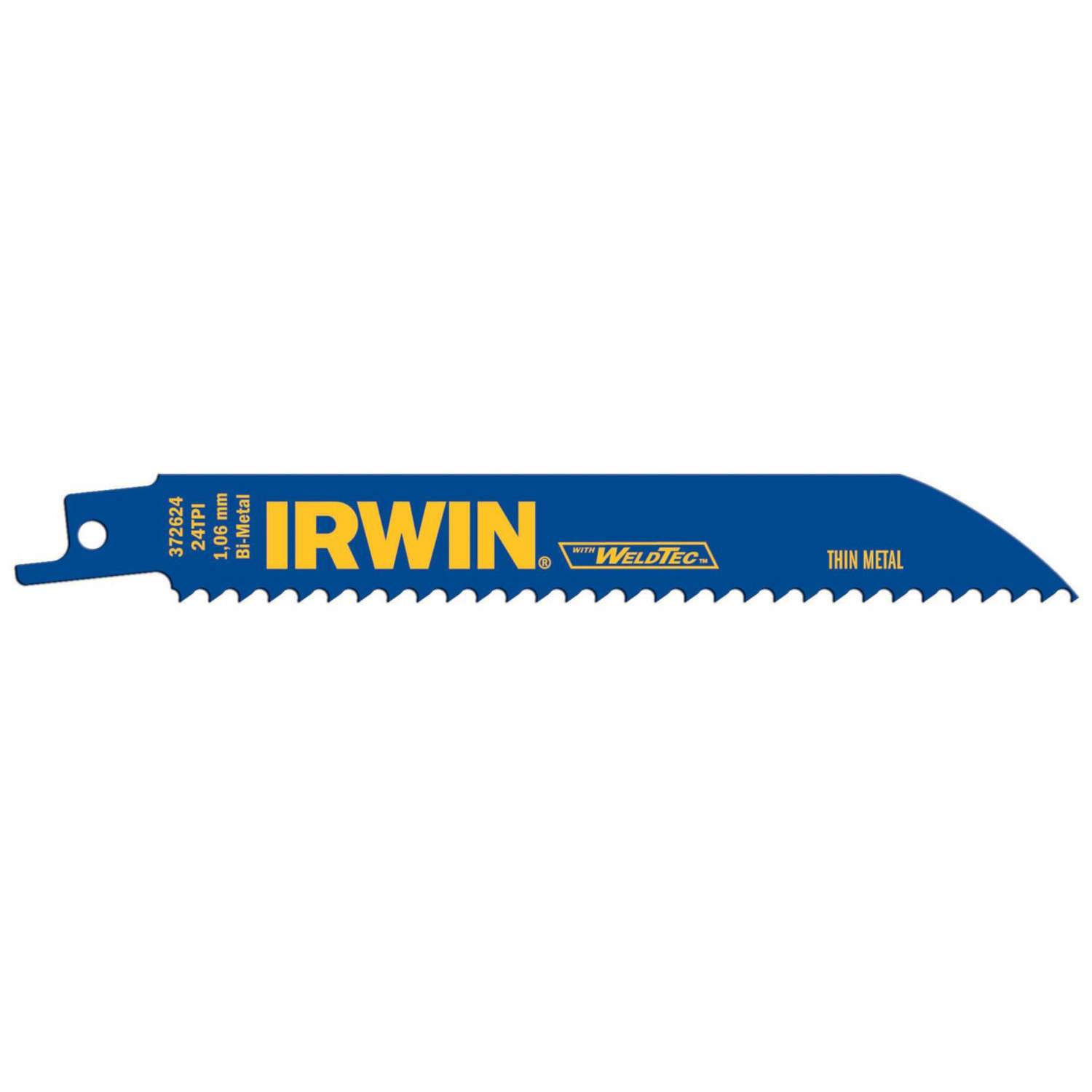 Irwin WeldTec 6 in. Bi-Metal Reciprocating Saw Blade 24 TPI 1 pk - Ace ...