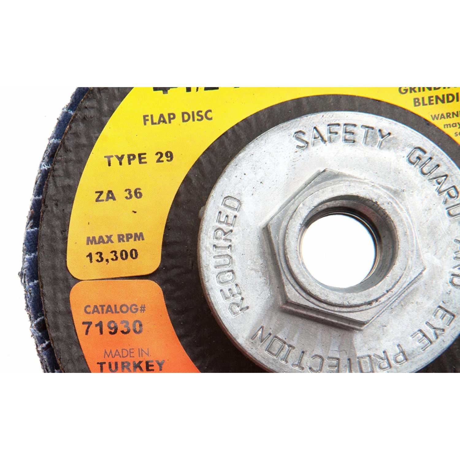 Forney 4-1/2 in. Dia. Zirconia Aluminum Oxide Thread Arbor Flap Disc 80 ...