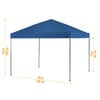 Crown Shades One Touch 150D Polyester Canopy 9.1 ft. H X 10 ft. W X 10 ...