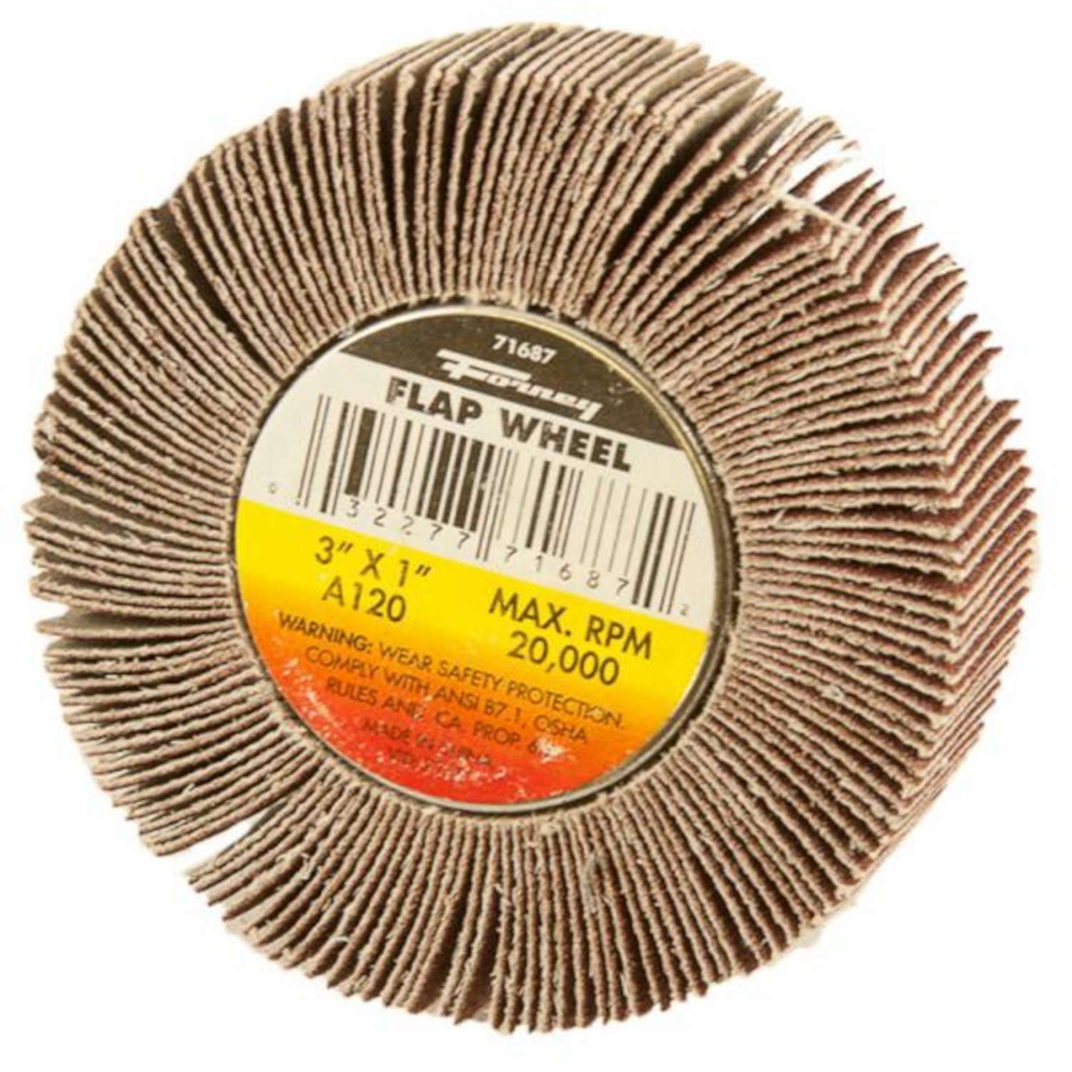 Forney 3 in. D Aluminum Oxide Flap Wheel 120 Grit 1 pc - Ace Hardware