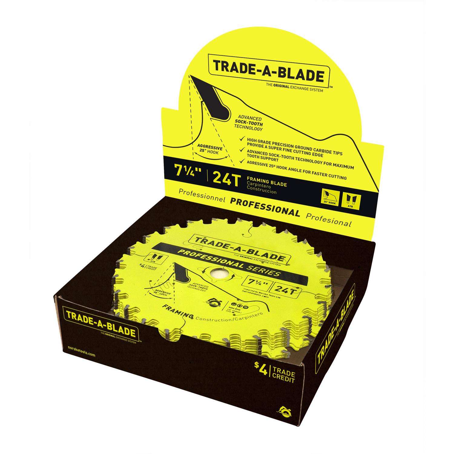 Trade A Blade 7-1/4 in. D X 5/8 in. Carbide Tipped Saw Blade 24 teeth ...