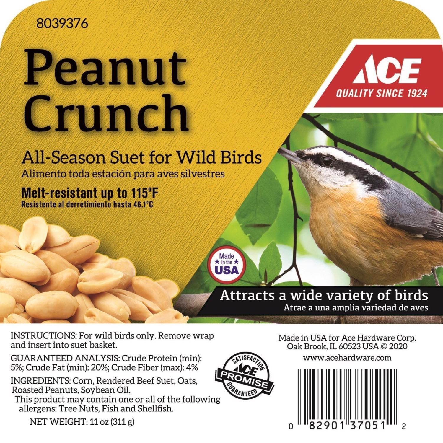 Ace Peanut Crunch Assorted Species Beef Suet 11 oz Mfr# 100214157 - Ace ...