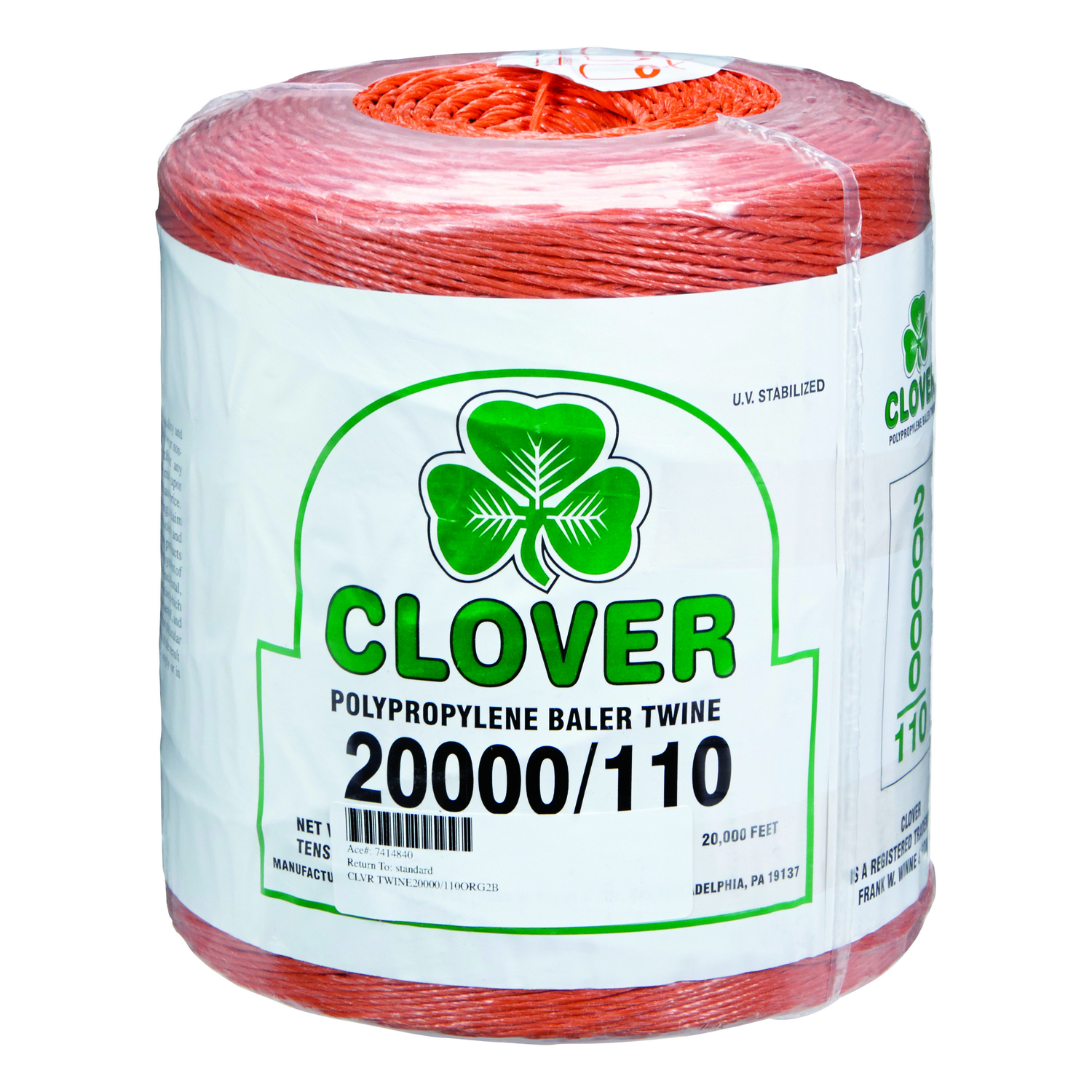 UPC 011403899443 - Clover 20000 ft. L Orange Poly Twine | upcitemdb.com
