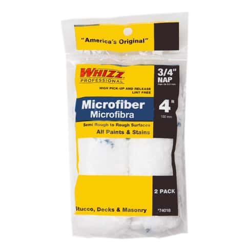 Whizz Microfiber 4 in. W X 3/4 in. Mini Paint Roller Cover 2 pk - Ace ...